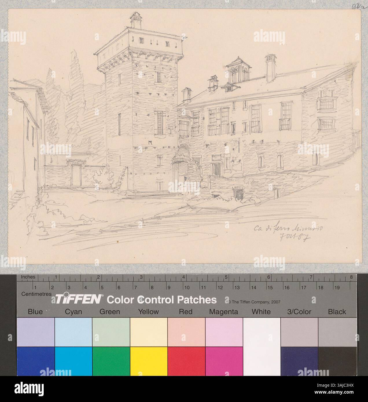 This 1887 illustration by Johann Rudolf Rahn shows a view of the Ca' di ...