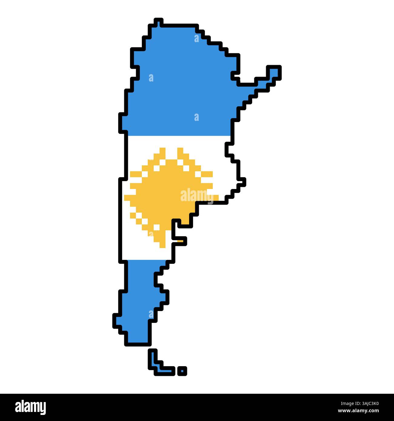 Pixelated world map icons in 8-bit style, featuring over 190 countries ...