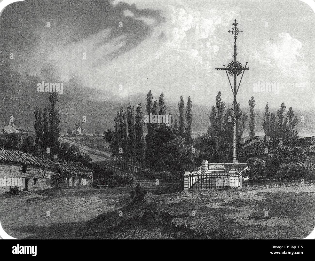 In 1860, Thomas Drake painted 'Vue de Gesté,' capturing a scenic view ...