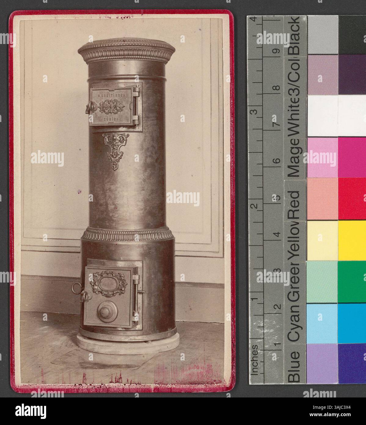 This image shows an anthracite stove with a 31 cm height base. The ...