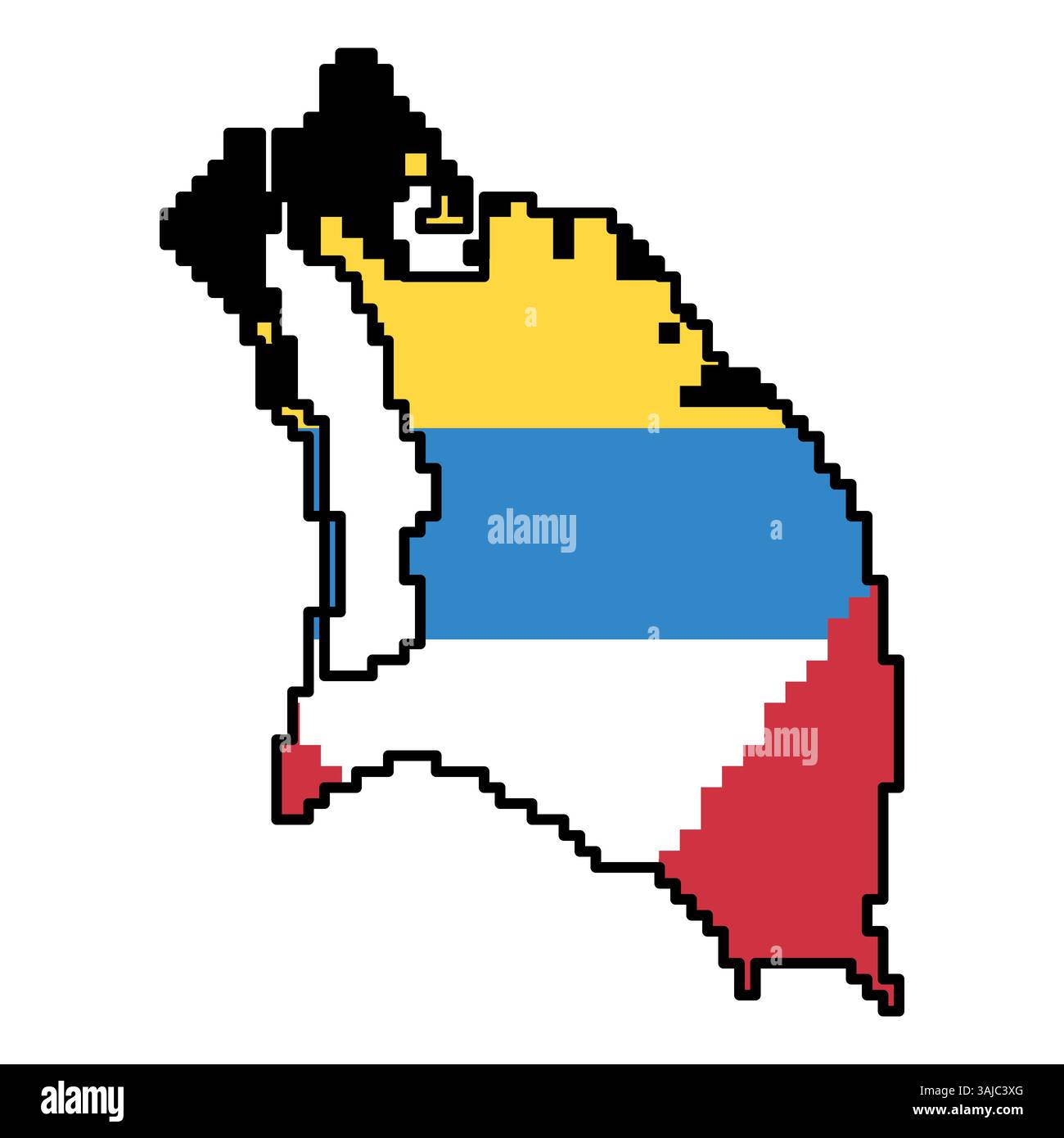 Pixelated world map icons in 8-bit style, featuring over 190 countries ...