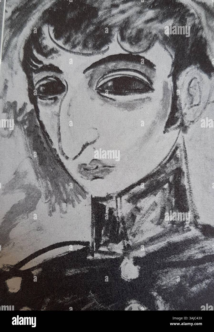 An oil painting self-portrait by Isaac Grünewald, created circa 1915 ...