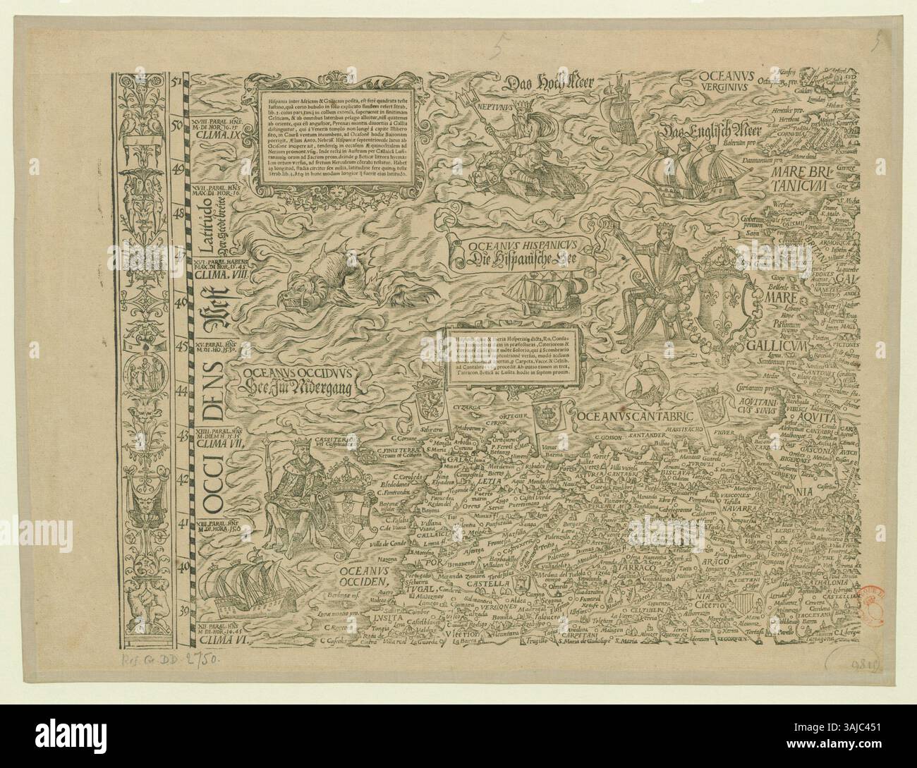 A page from Caspar Vopel's 'Europae primae et potissimae tertiae terrae ...