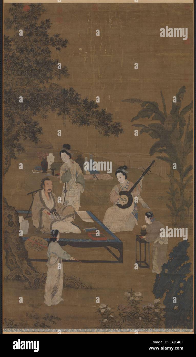 Li Song's painting 'Listening to the Lute,' housed at the National ...