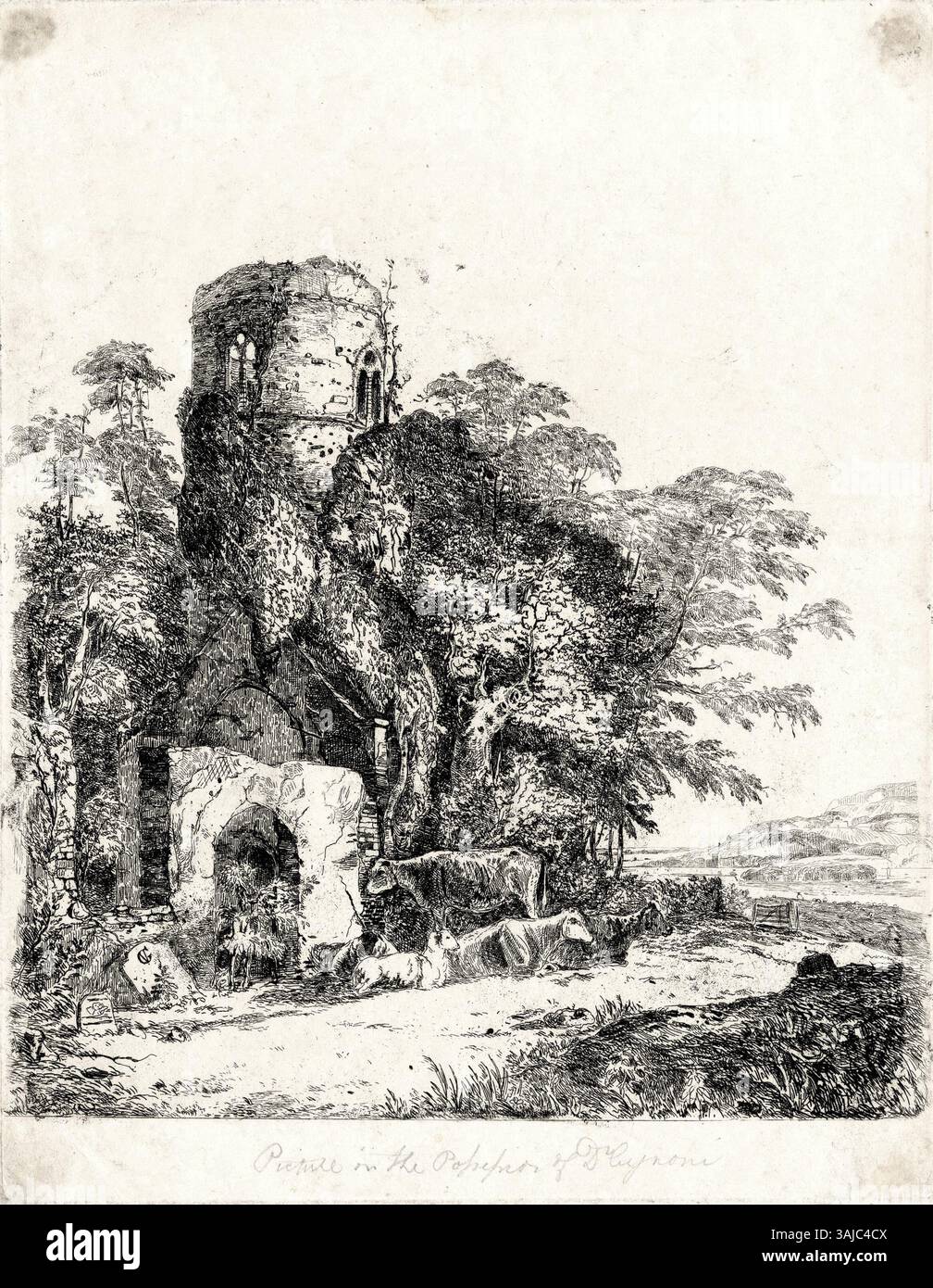 This etching by George Vincent, created before 1832, shows the ...