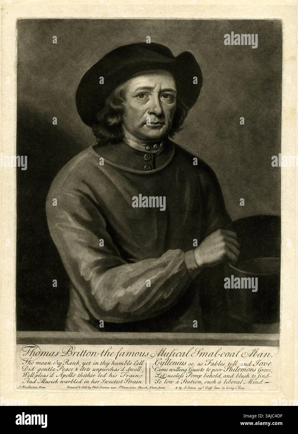 This mezzotint print after John Wollaston’s painting depicts Thomas ...