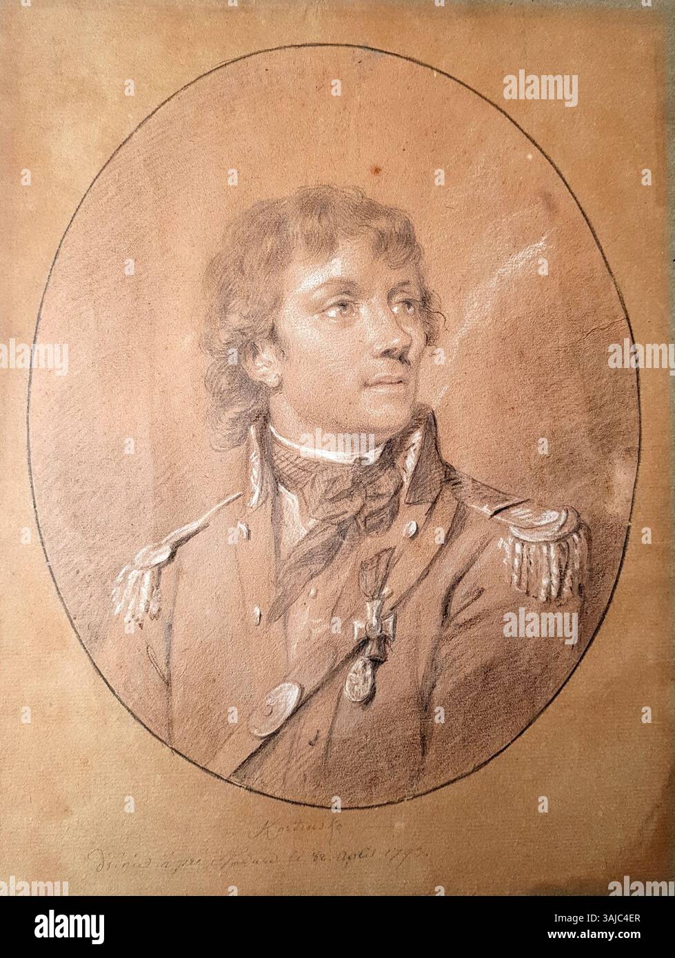 This 1793 portrait by Józef Grassi depicts Tadeusz Kościuszko, a Polish ...