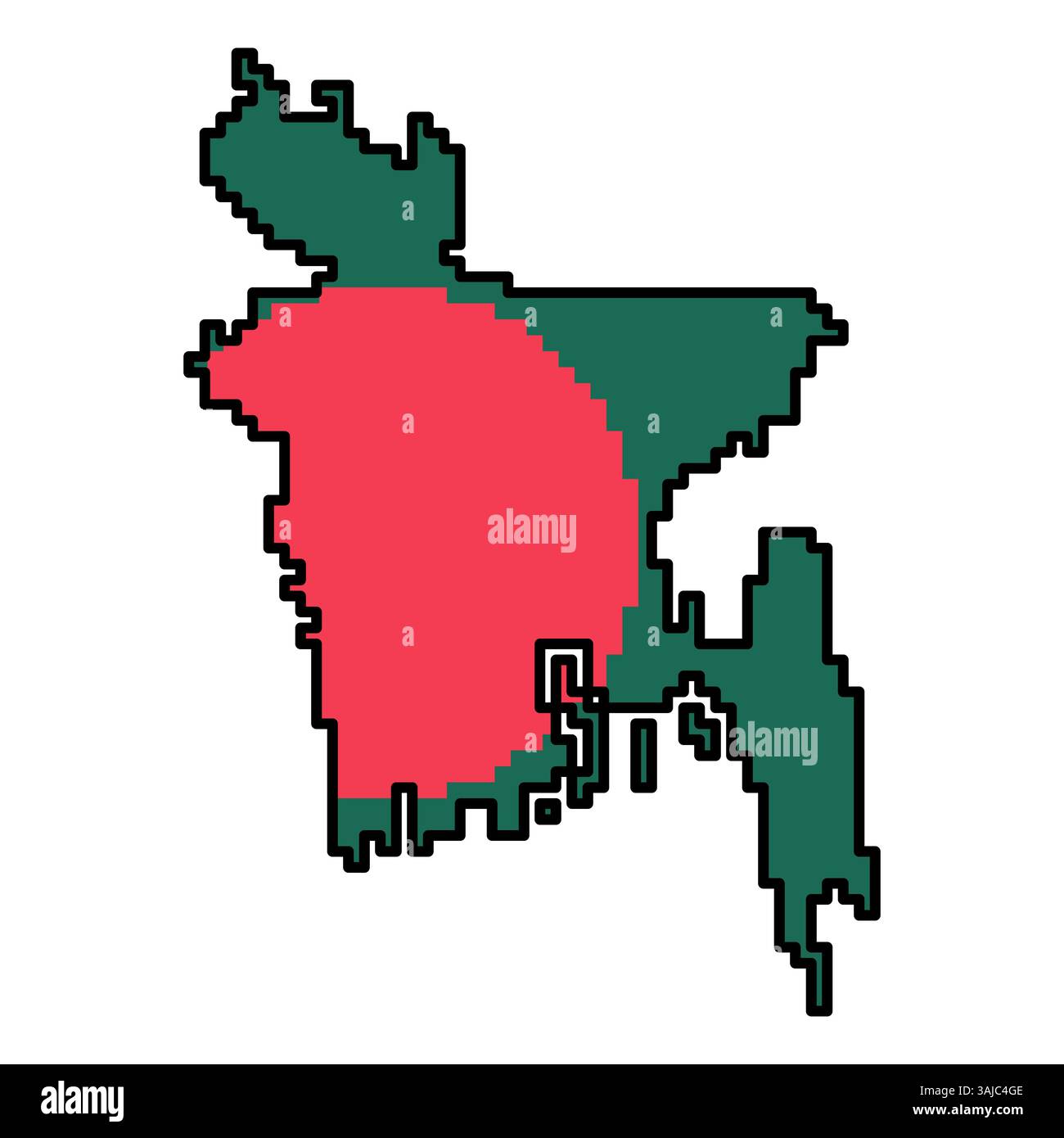 Pixelated world map icons in 8-bit style, featuring over 190 countries ...