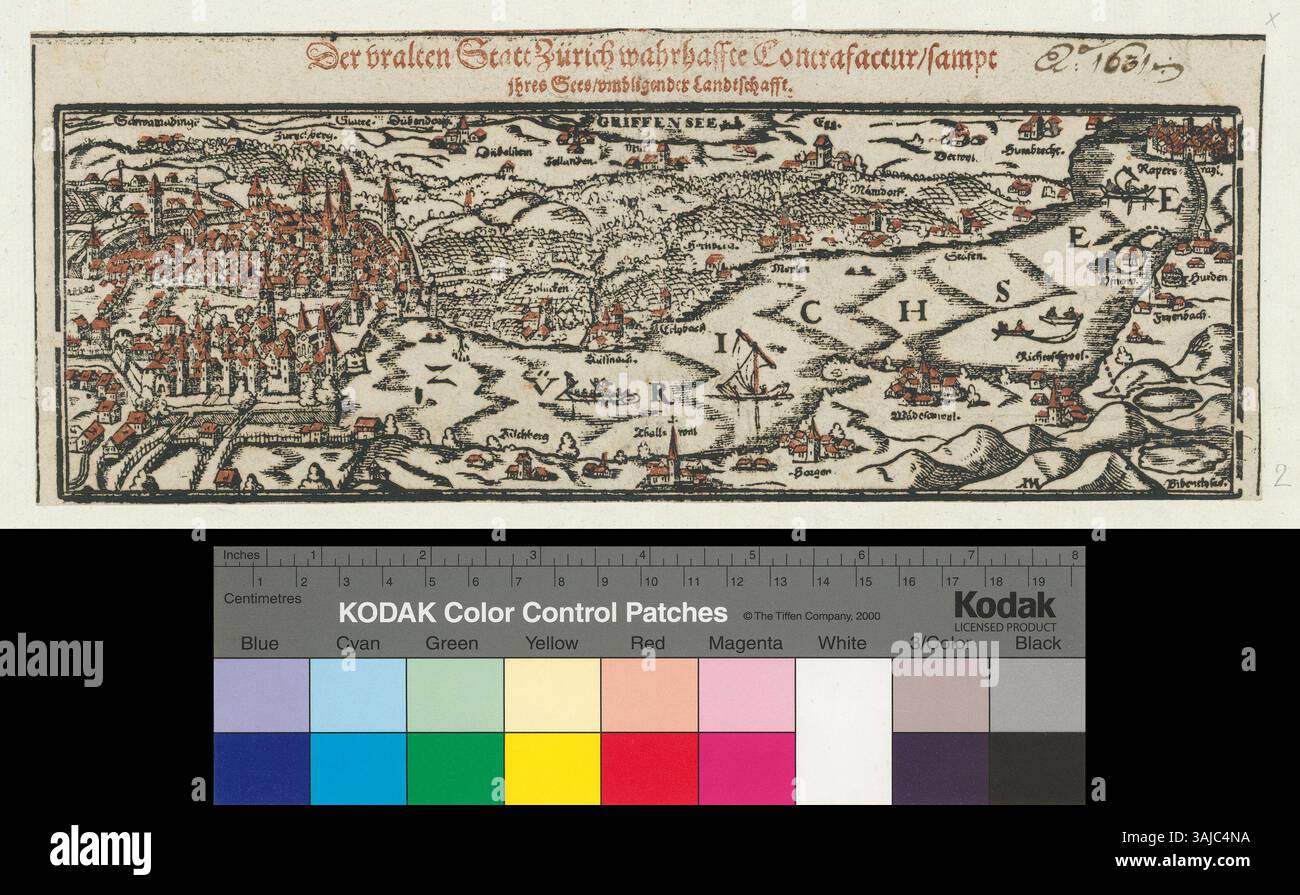 This 1572 print by Ludwig Fryg and Jos Murer illustrates Zurich and its ...