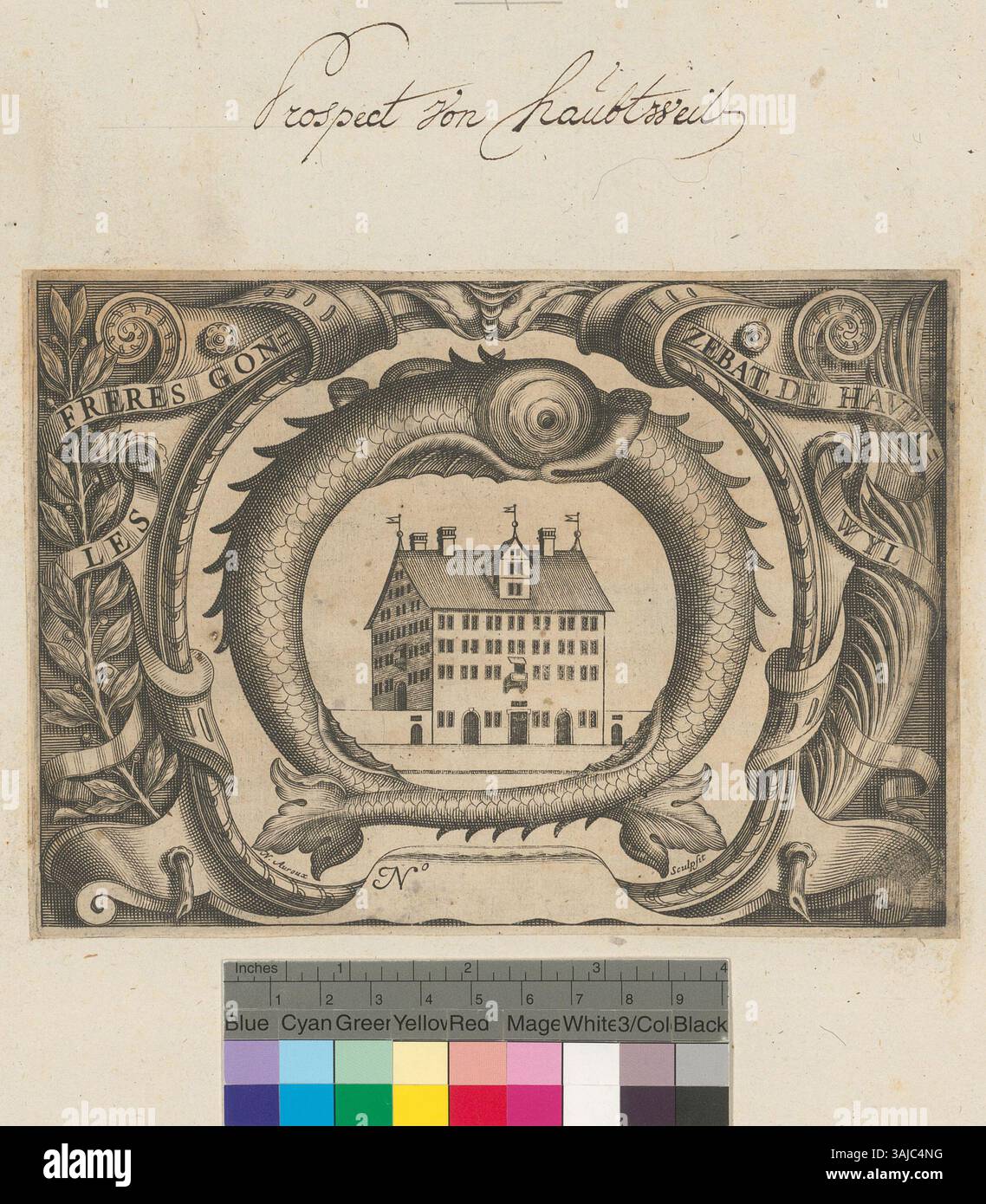 This etching, created between 1645 and 1676, depicts the Schloss ...