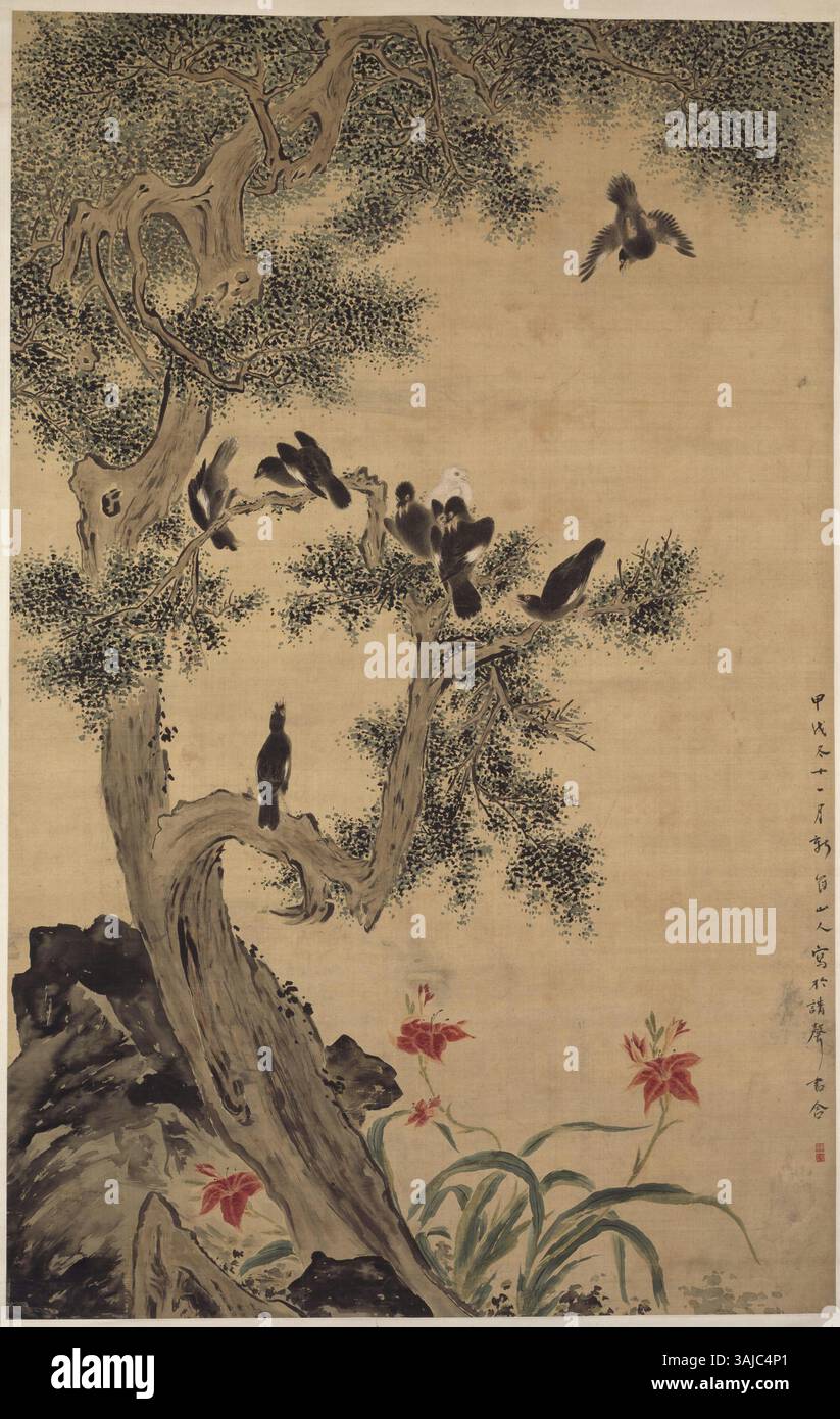 Hua Yan’s ink and color painting on silk, housed in The Palace Museum ...