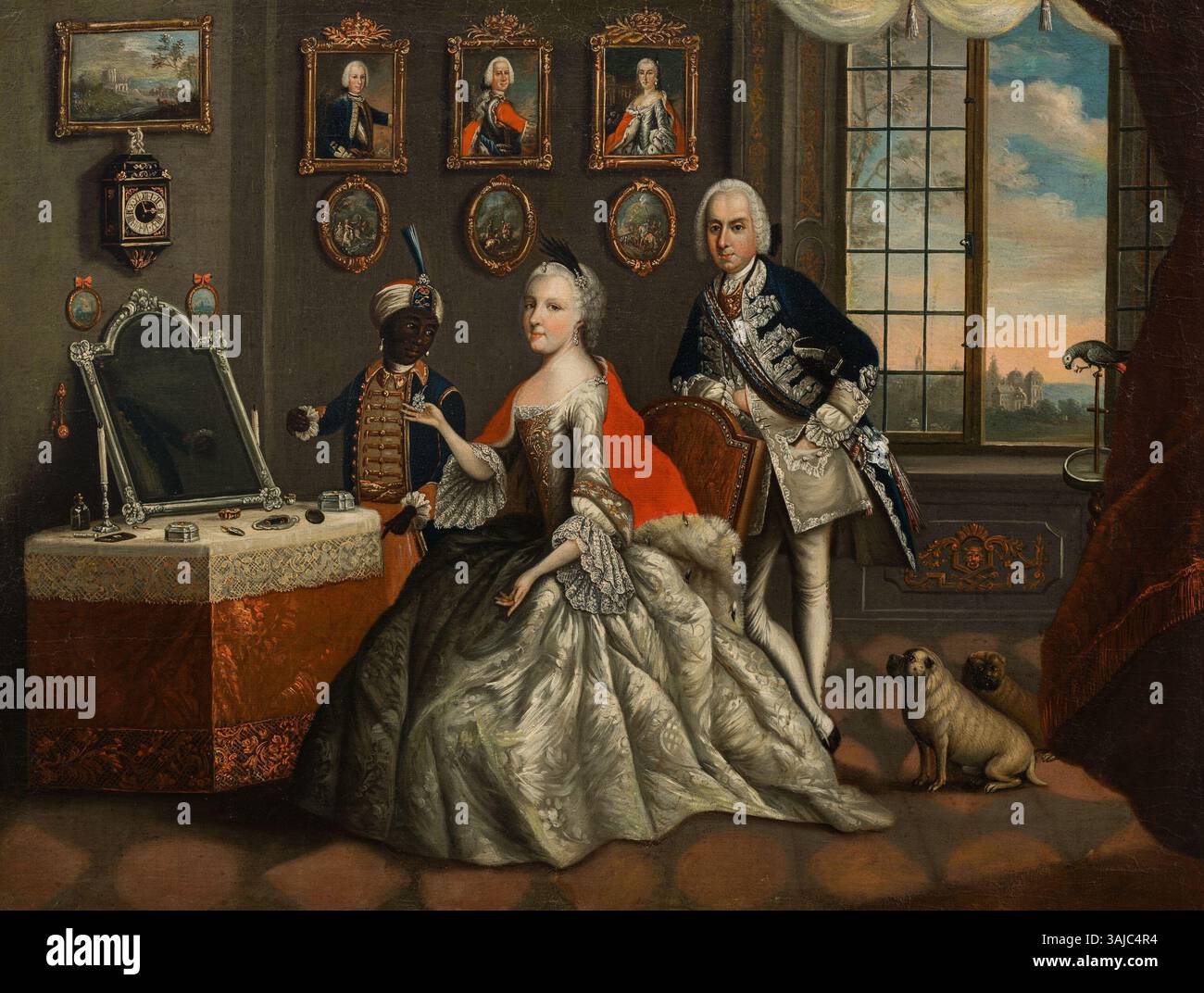 Portrait of Prince Georg Wilhelm and his sister Karoline Luise of Hesse ...