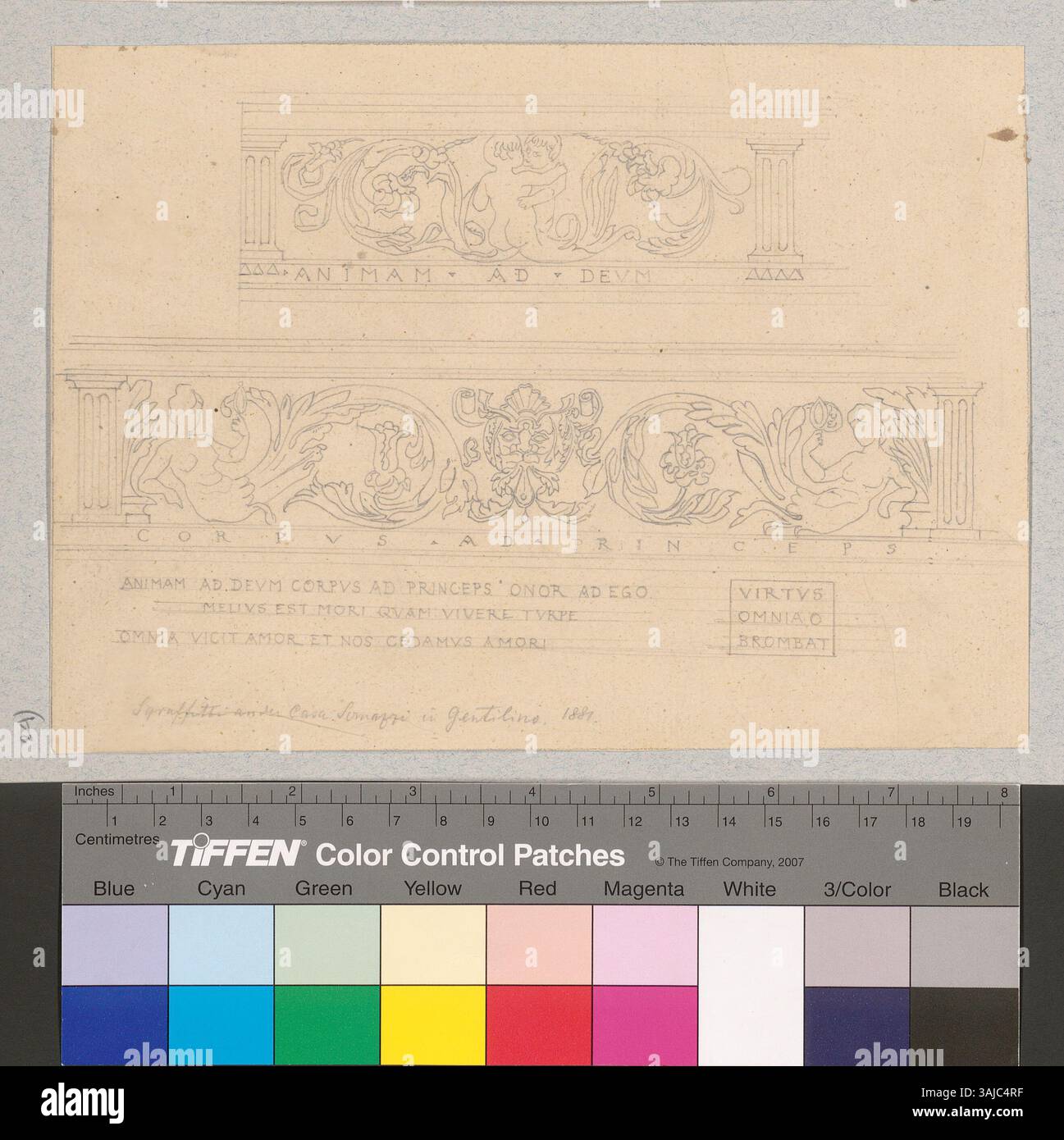 This artwork by Johann Rudolf Rahn from 1881 shows part of the facade ...