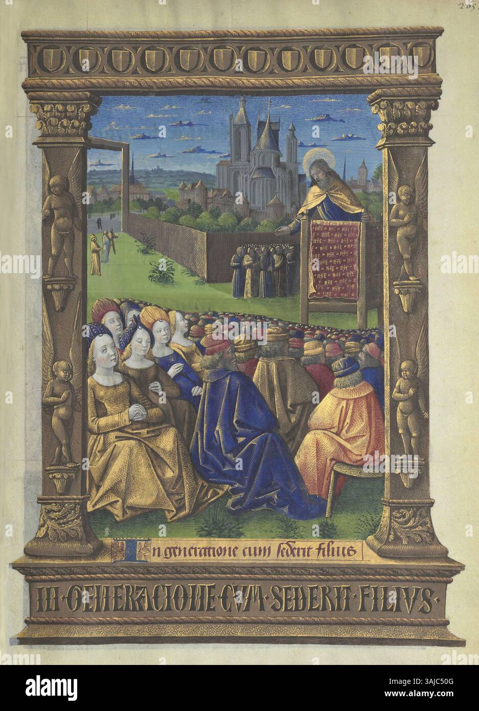A page from the Heures de Louis de Laval, an illuminated manuscript ...
