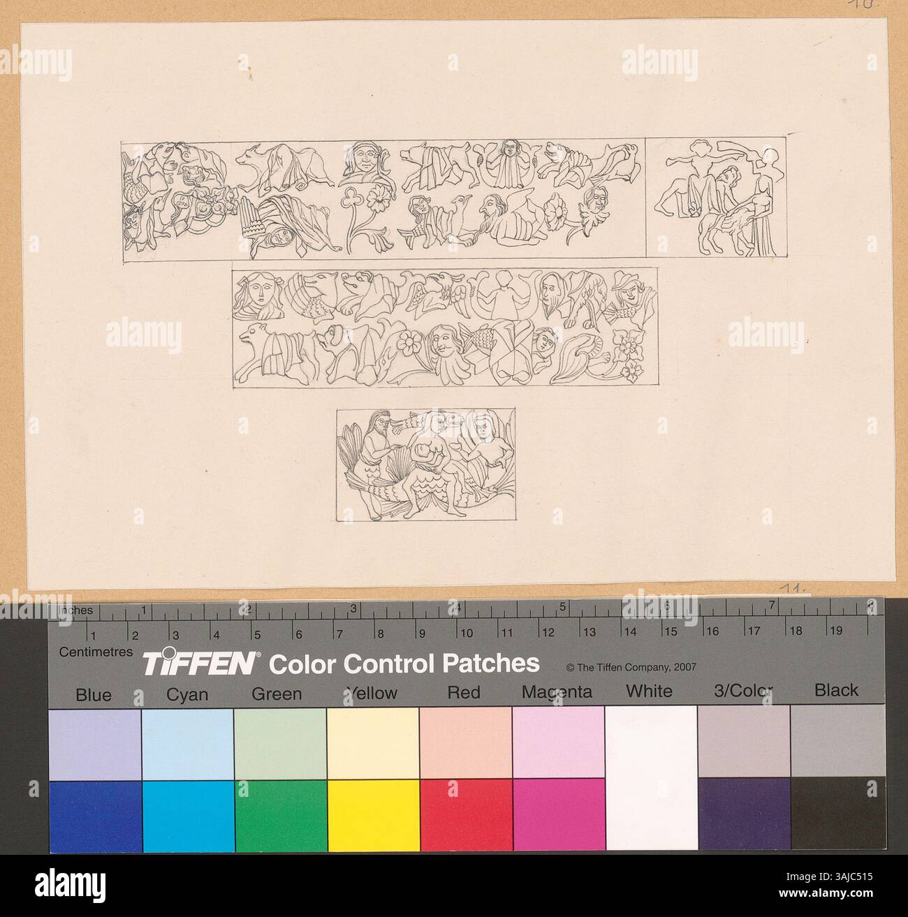 Illustration of the pillar cornice in the Freiburg Minster, a key ...