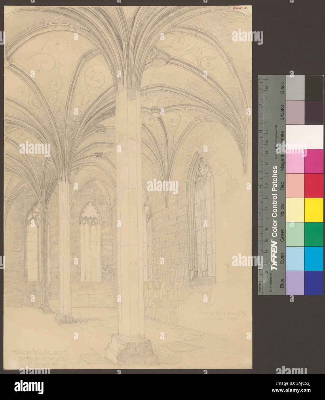 The image shows the summer refectory of the former Cistercian Abbey of ...