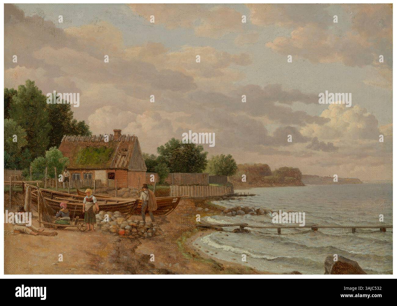 This oil painting by Christoffer Wilhelm Eckersberg depicts a view from ...