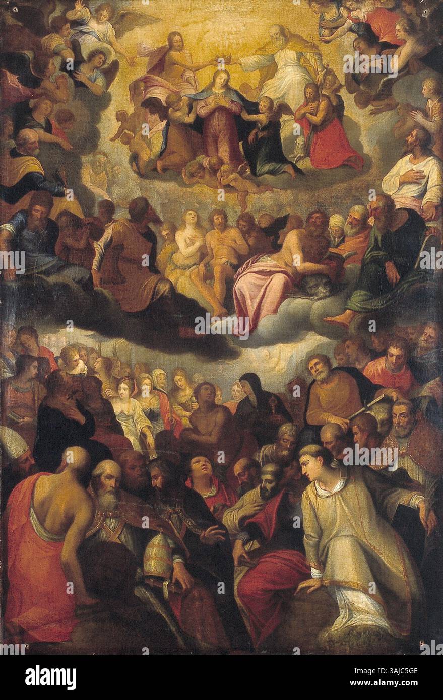 The Crowning of the Virgin Mary in Heaven by Hans Rottenhammer, painted ...