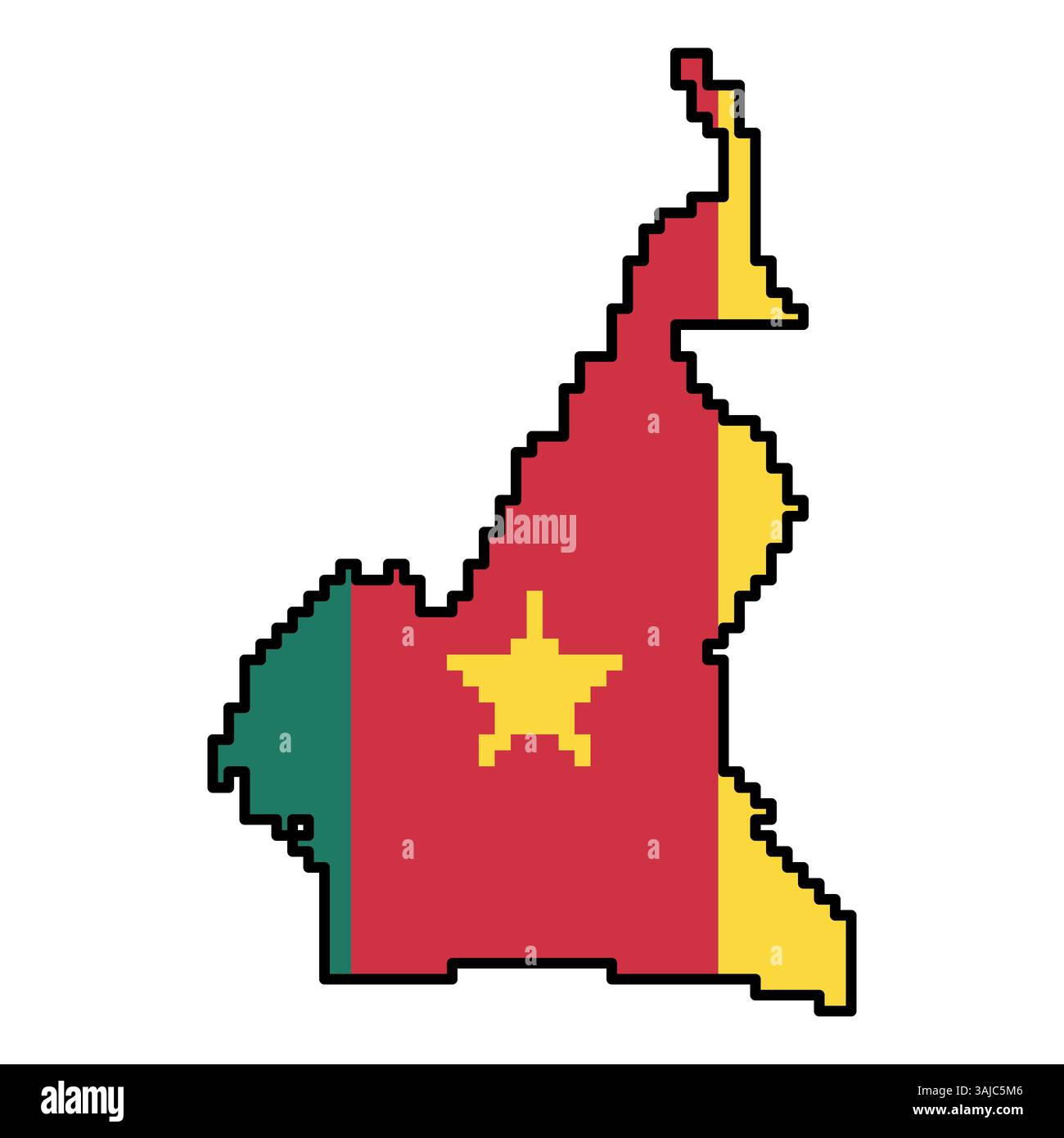 Pixelated world map icons in 8-bit style, featuring over 190 countries ...