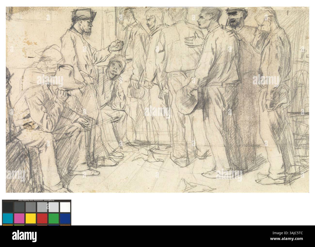 Jan Toorop’s 19th-century pencil drawing, 'Strikers,' captures the ...
