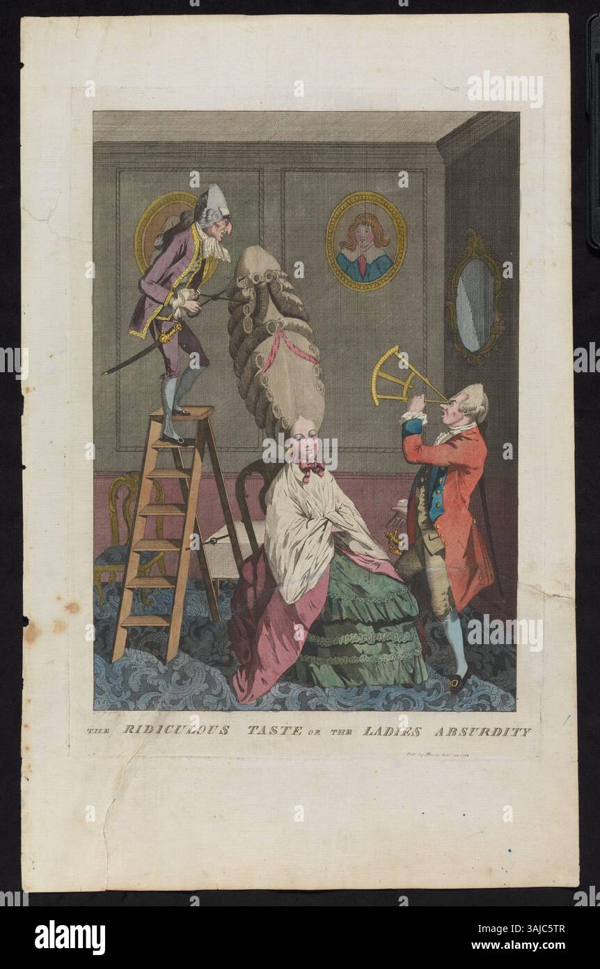 A hand-coloured etching from a composite album of 97 folios, created by ...