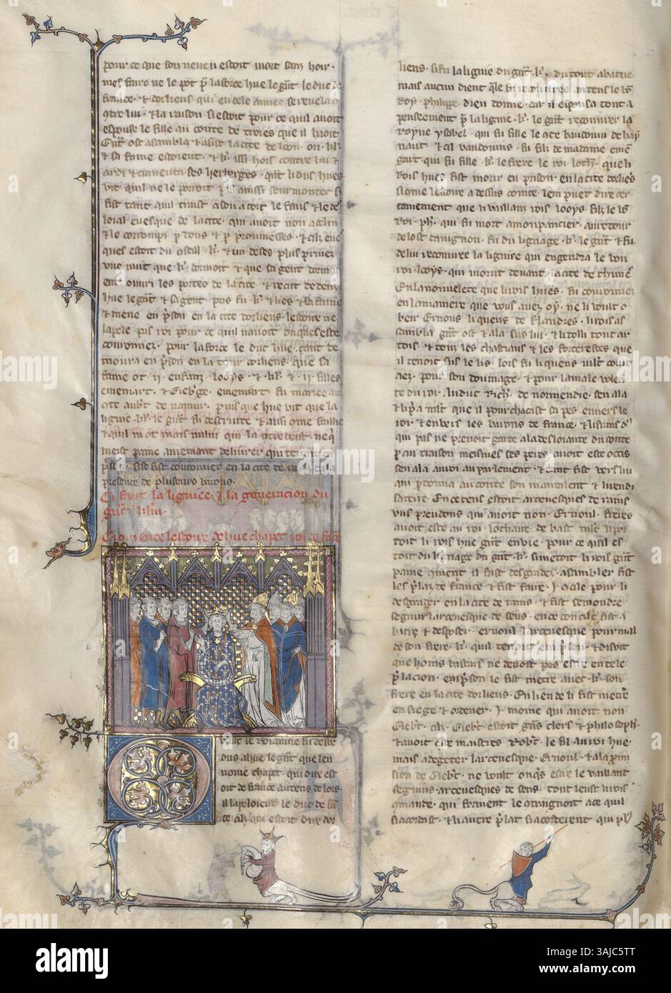 Coronation of Hugh Capet, king of the Franks. From the Grandes ...