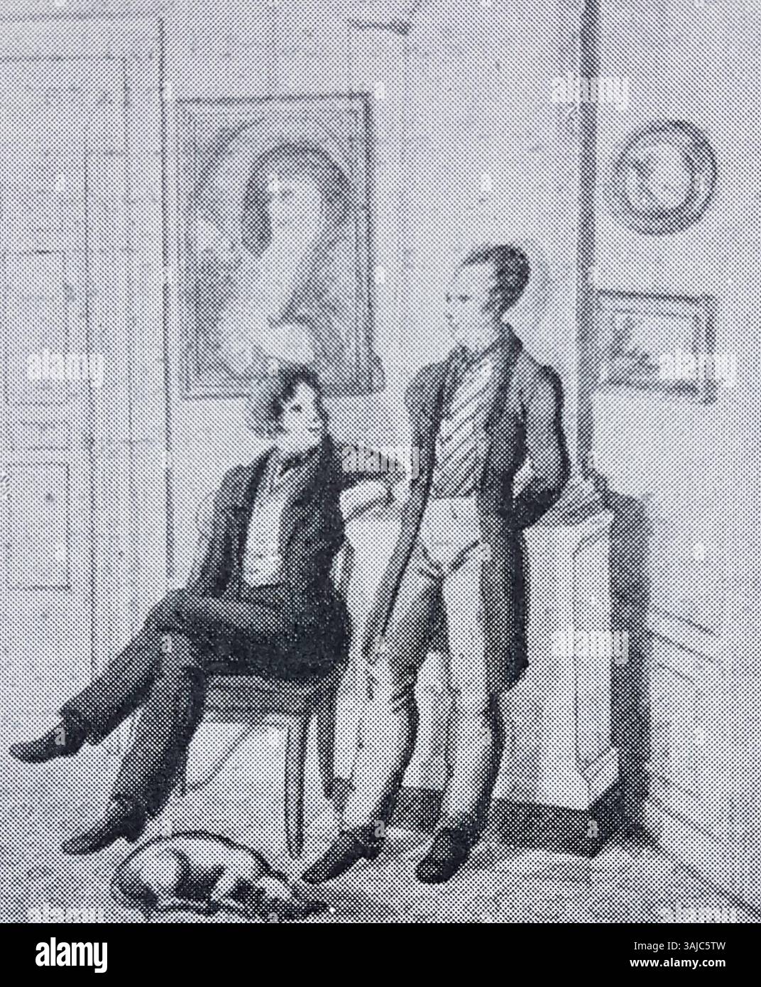 Carl Johan Ljunggren's self-portrait shows him leaning against a tiled stove, providing a ...