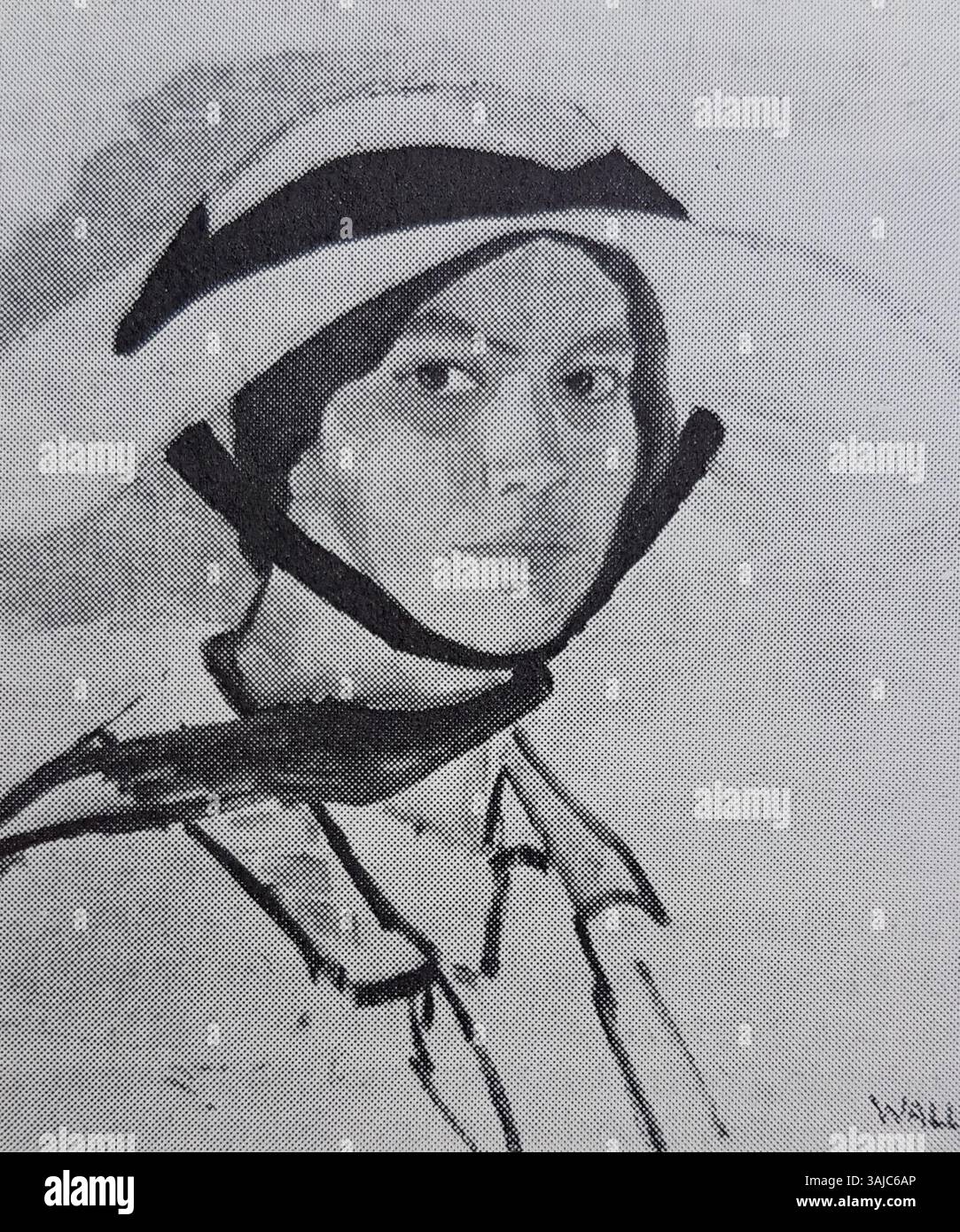 A portrait of Saga Walli from 1916 by an unknown artist, captured in a ...