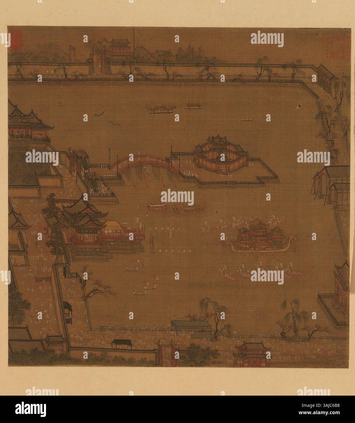 An artifact from the Song dynasty, on display at the Tianjin Museum ...