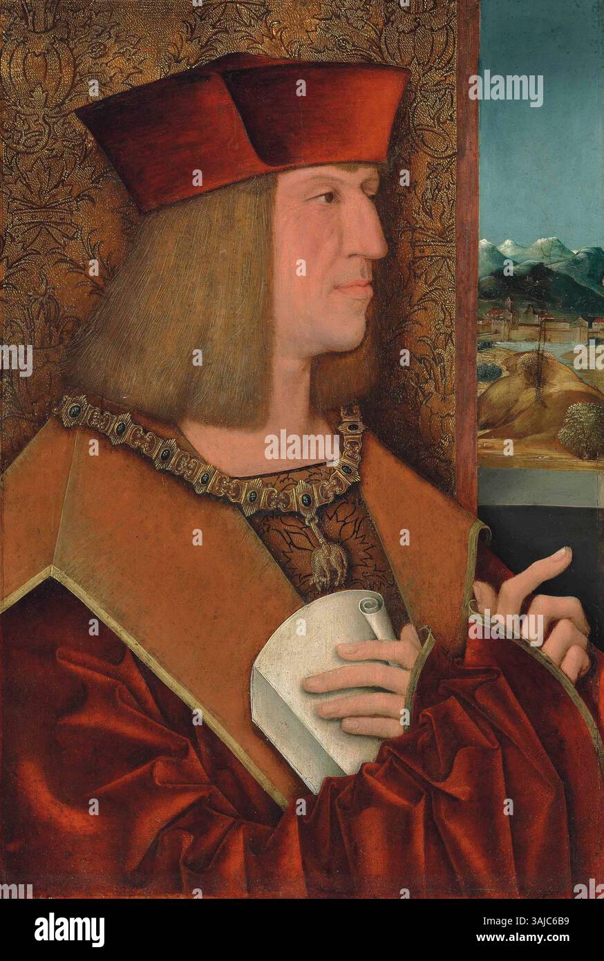 Bernhard Strigel's portrait of Maximilian I, Holy Roman Emperor ...