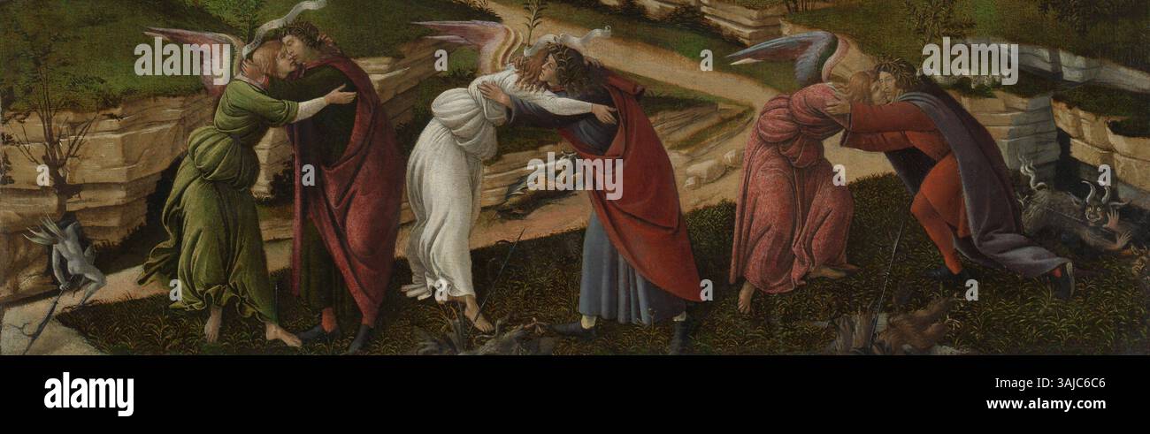 The 'Mystic Nativity' (1500) by Sandro Botticelli portrays the birth of ...