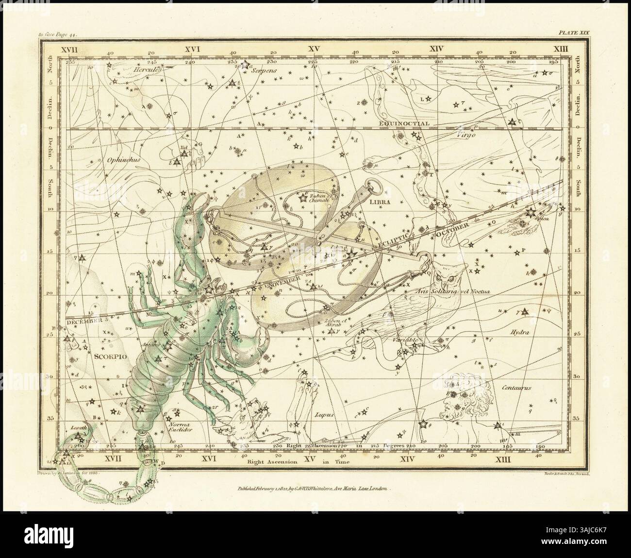 In this 1822 celestial map by Alexander Jamieson, the constellations ...