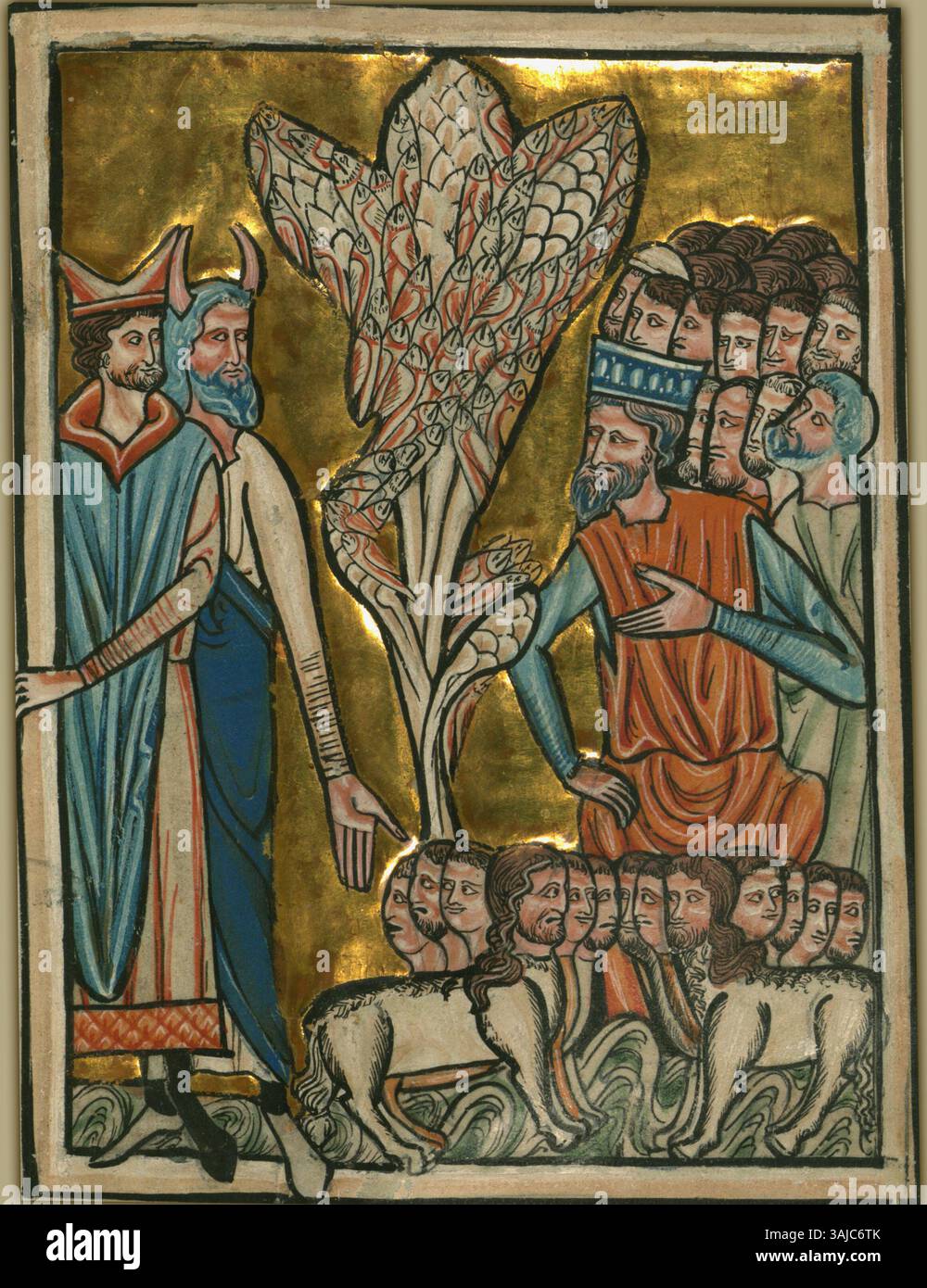 The illuminated manuscript 'The Eighth Plague: Locusts' by William de ...