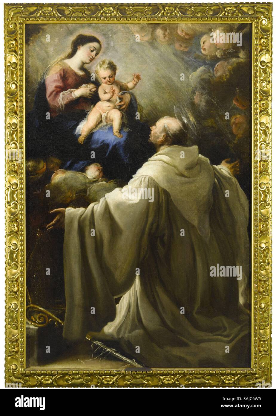 The 'Virgin Lactans with Saint Bernard' by Juan Carreño de Miranda ...