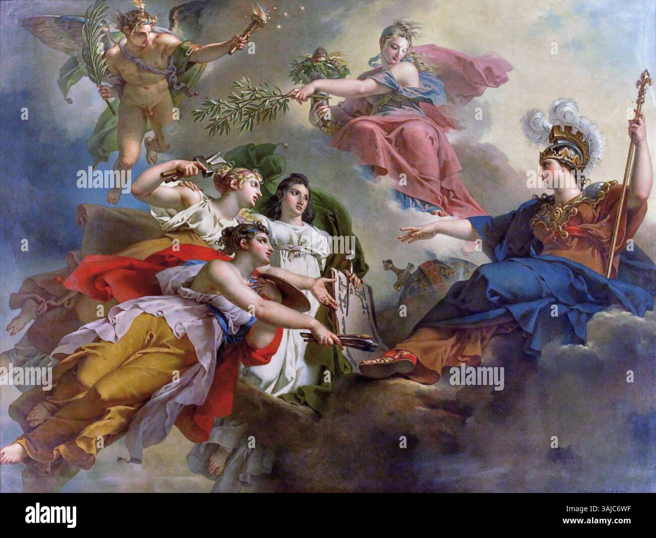 Charles Meynier’s painting 'La France protégeant les beaux-arts sous ...