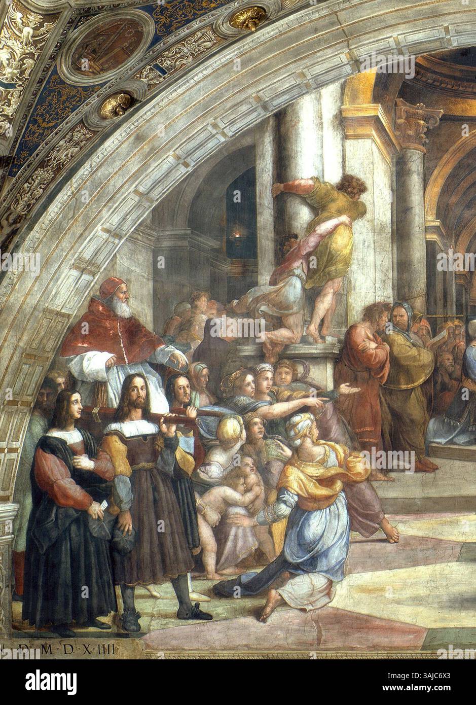 The Expulsion of Heliodorus from the Temple, painted by Raphael in ...