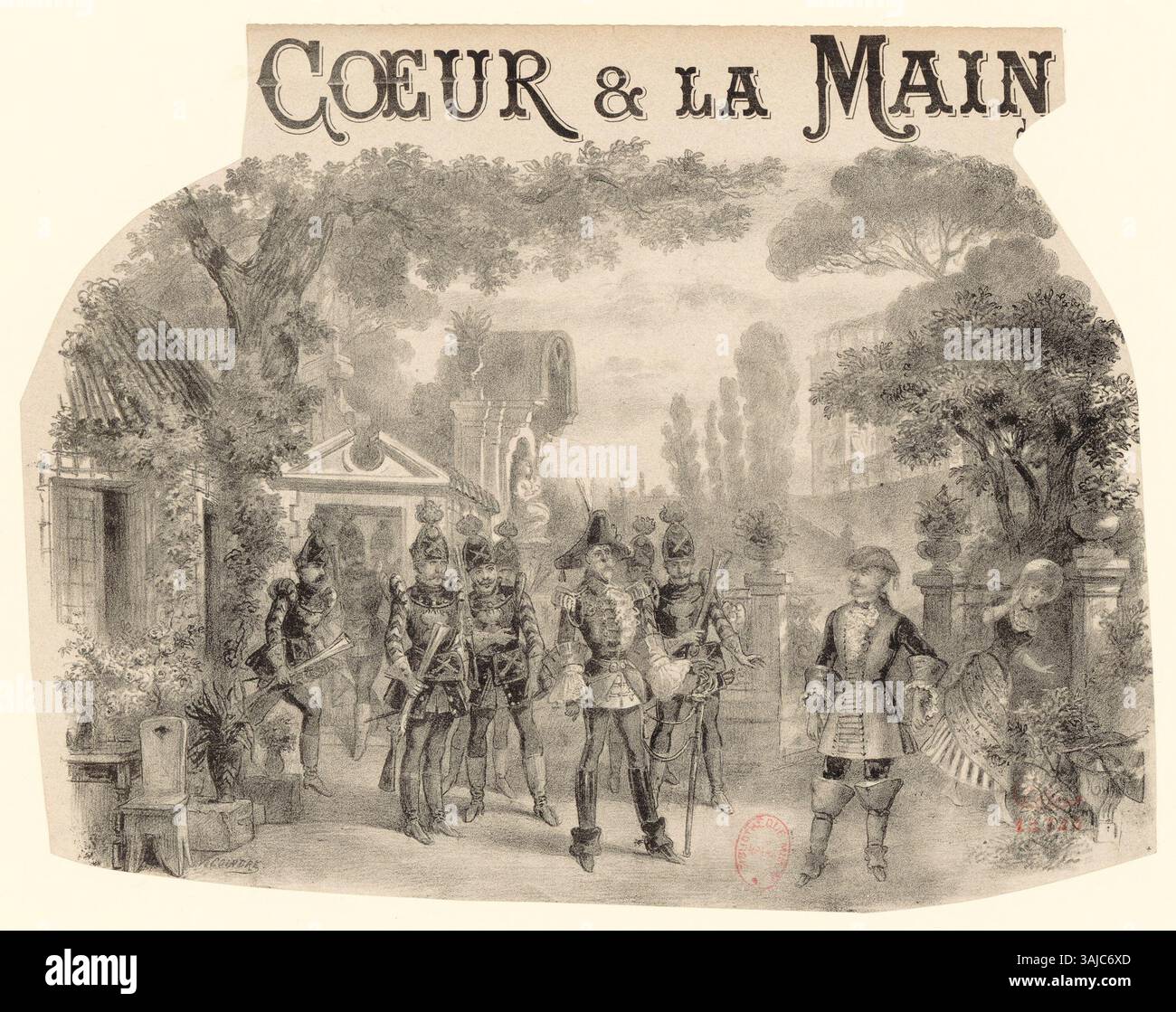 Victor Coindre’s engraving 'Le Coeur et la Main' (1882) represents a ...
