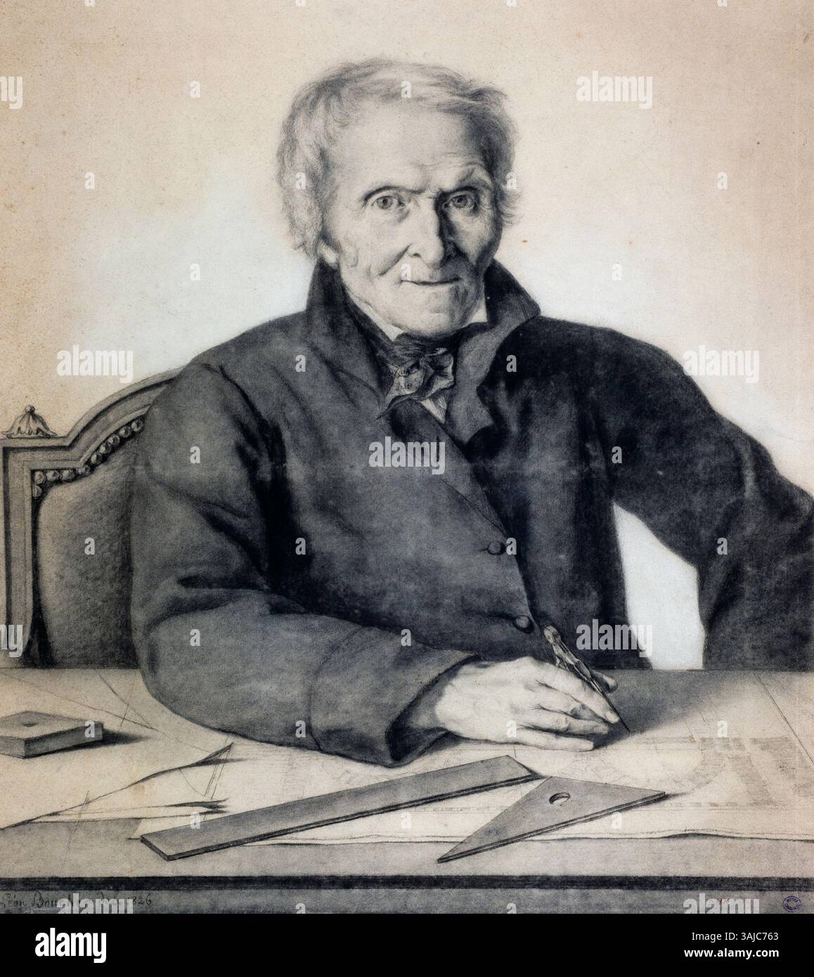 This posthumous drawing from 1826, attributed to Léon Boucher, depicts ...