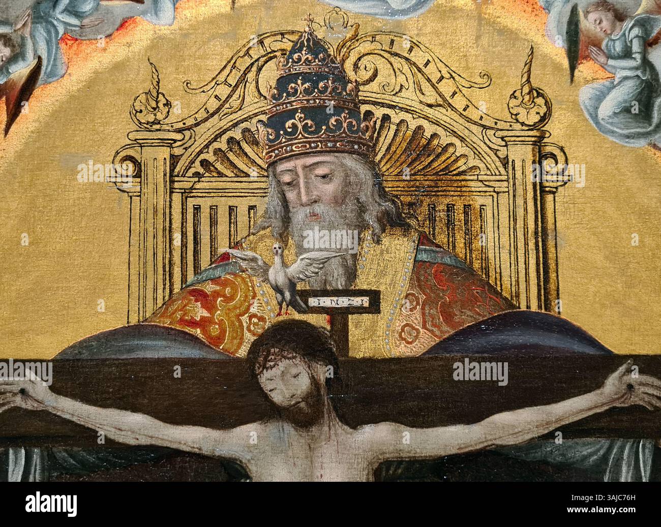 A third detail of the anonymous 1545 painting 'Genadestoel' showing the ...