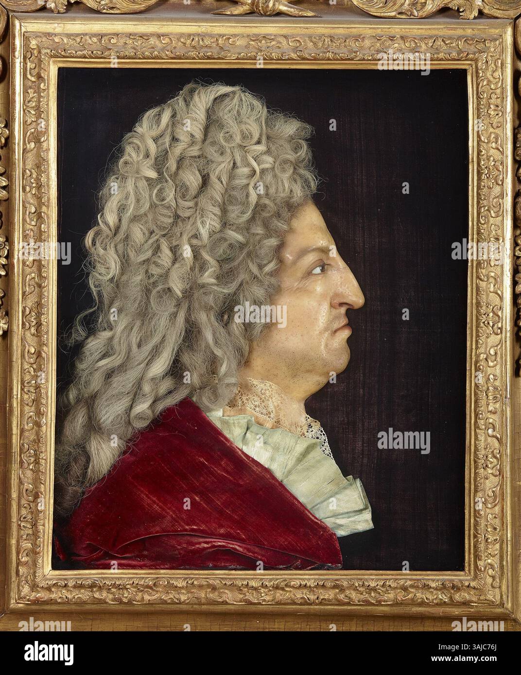 This wax portrait relief by Antoine Benoist, created circa 1705 ...