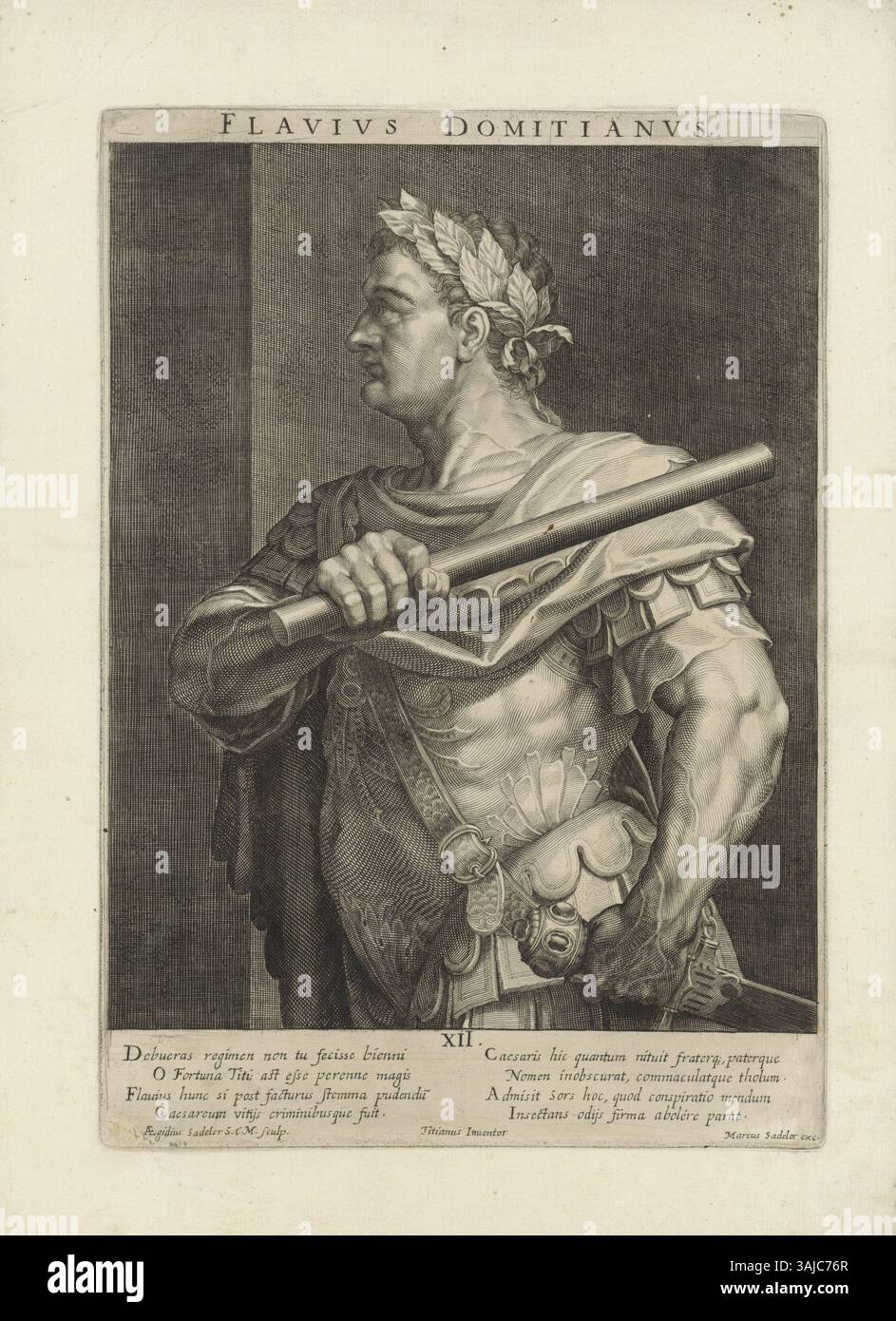 Aegidius Sadeler’s engraving of Emperor Domitianus (1597-1629) captures ...