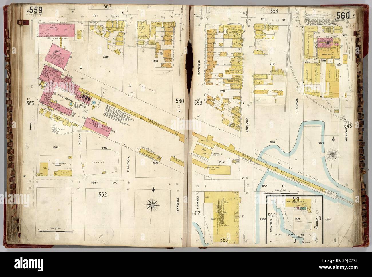 The 1905 San Francisco Sanborn Insurance Map Atlas is a detailed color ...
