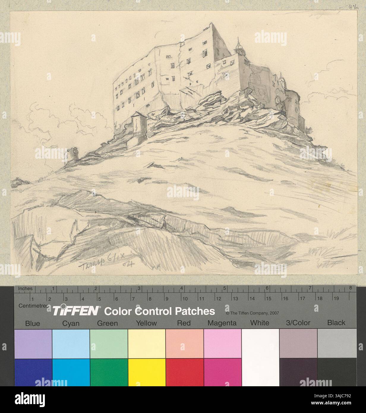 This 1904 drawing by Johann Rudolf Rahn depicts an exterior view of ...