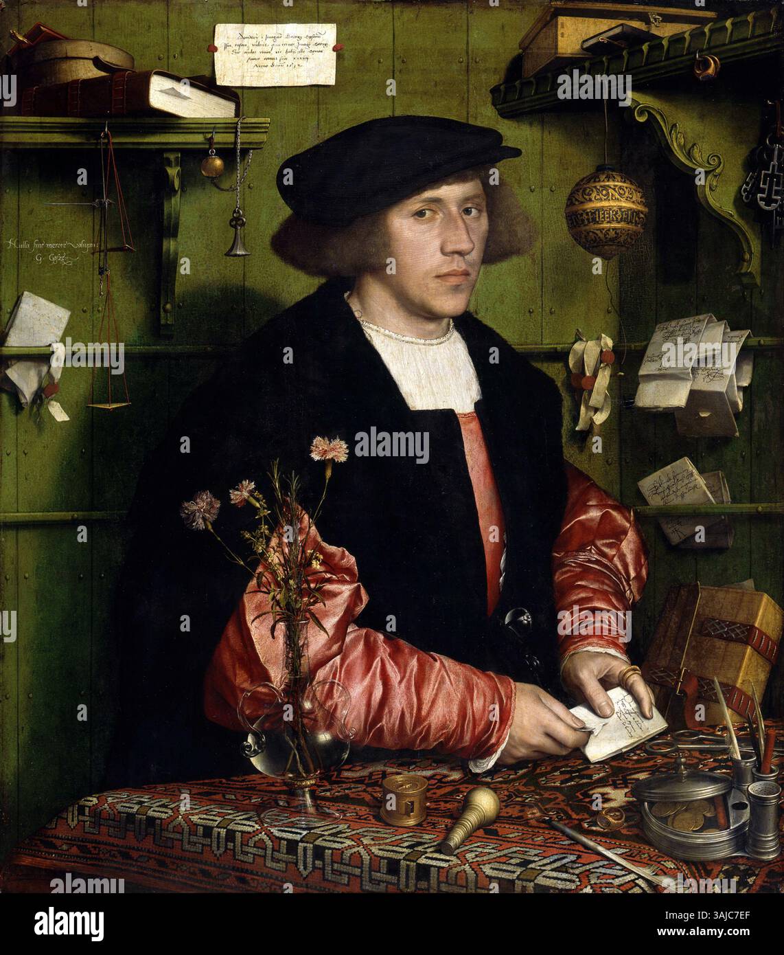 Hans Holbein the Younger's 'The Merchant George Gisze' (1532) is a ...