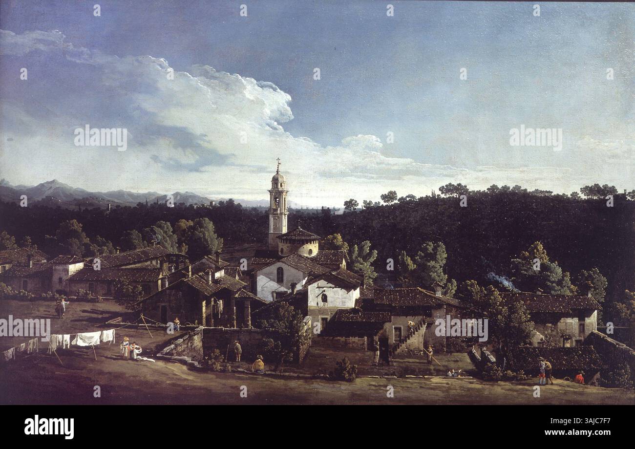 Bernardo Bellotto's 'Veduta di Gazzada' (1744) depicts the landscape ...