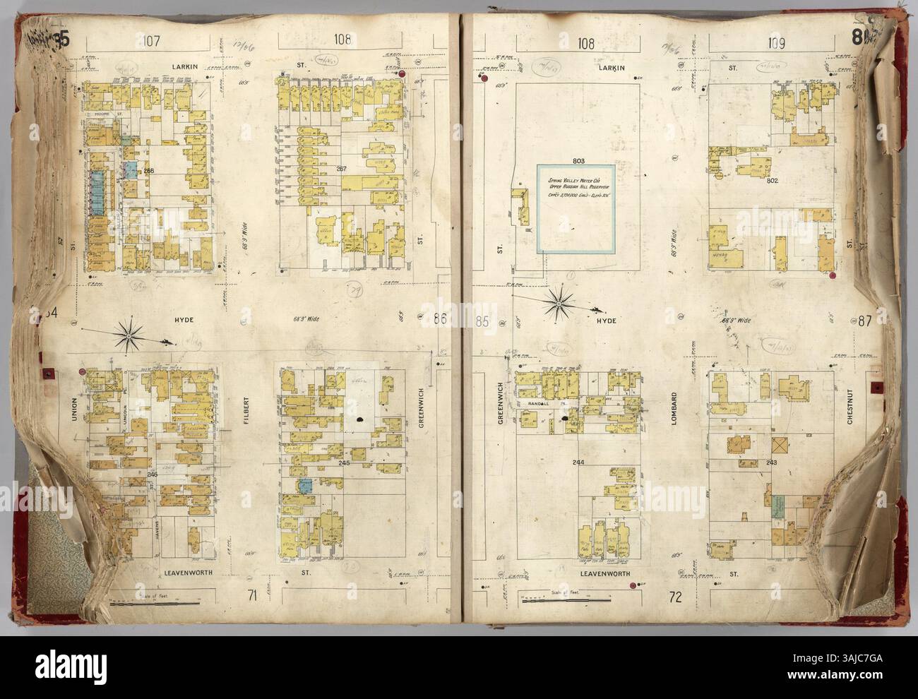 The 1905 Sanborn Insurance Map Atlas of San Francisco provides full ...