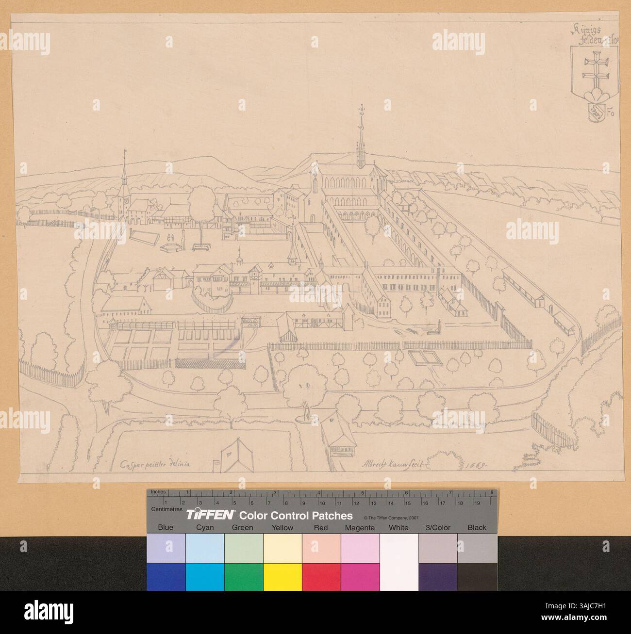 This image shows an exterior view of the Königsfelden Monastery in ...