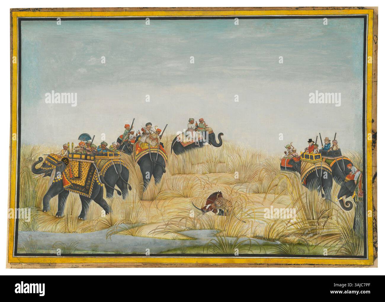 A painting from circa 1810 depicting Nawab Asaf al-Dawla and his ...