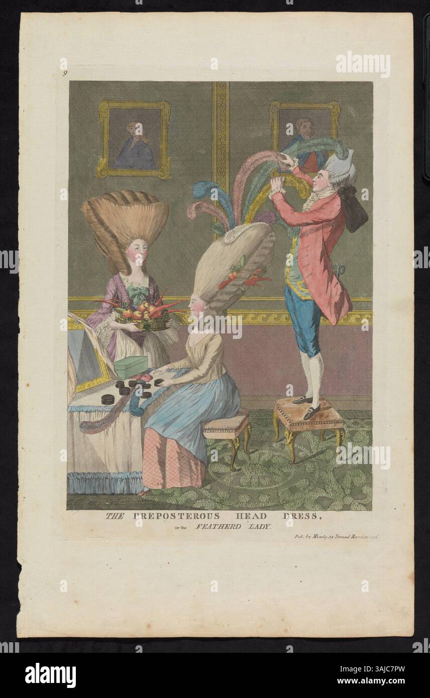 This 1776 satirical print by Mary and Matthew Darly, titled 'The ...