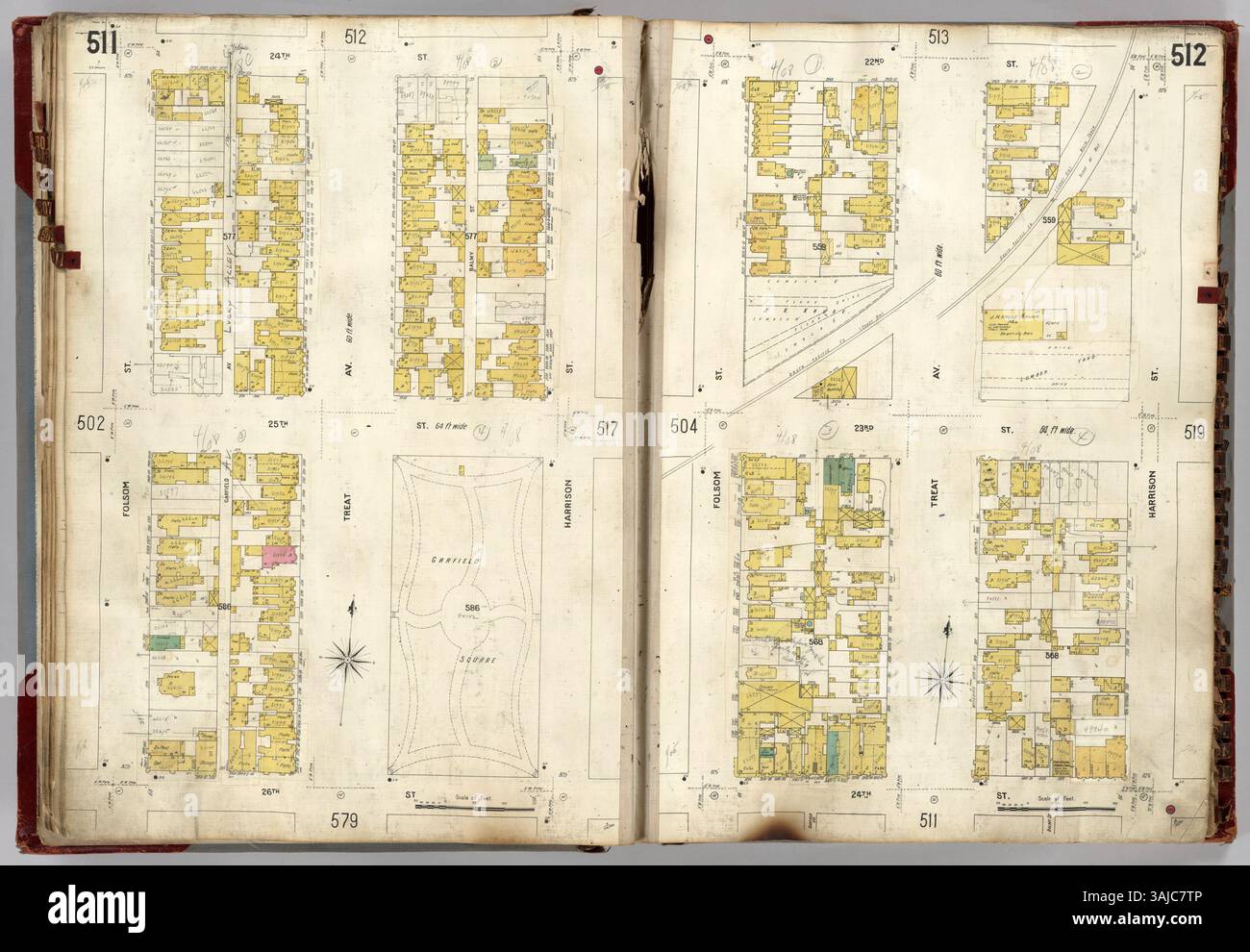 San Francisco Sanborn Insurance Map Atlas (1905), featuring maps with ...